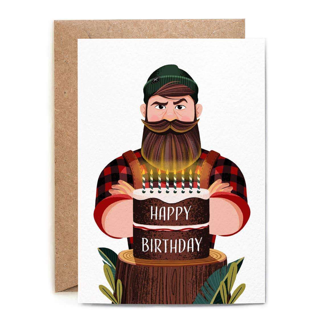 Lumberjack Birthday Card — www.addabow.com