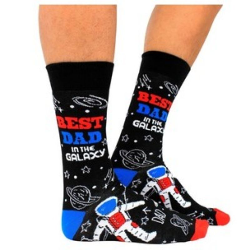 Cockney Spaniel 'Best Dad In The Galaxy' Socks — www.addabow.com